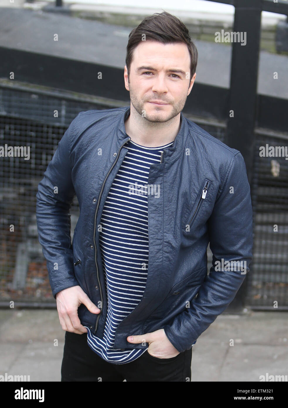 Shane Filan and his wife Gillian Walsh Filan outside the ITV Studios ...