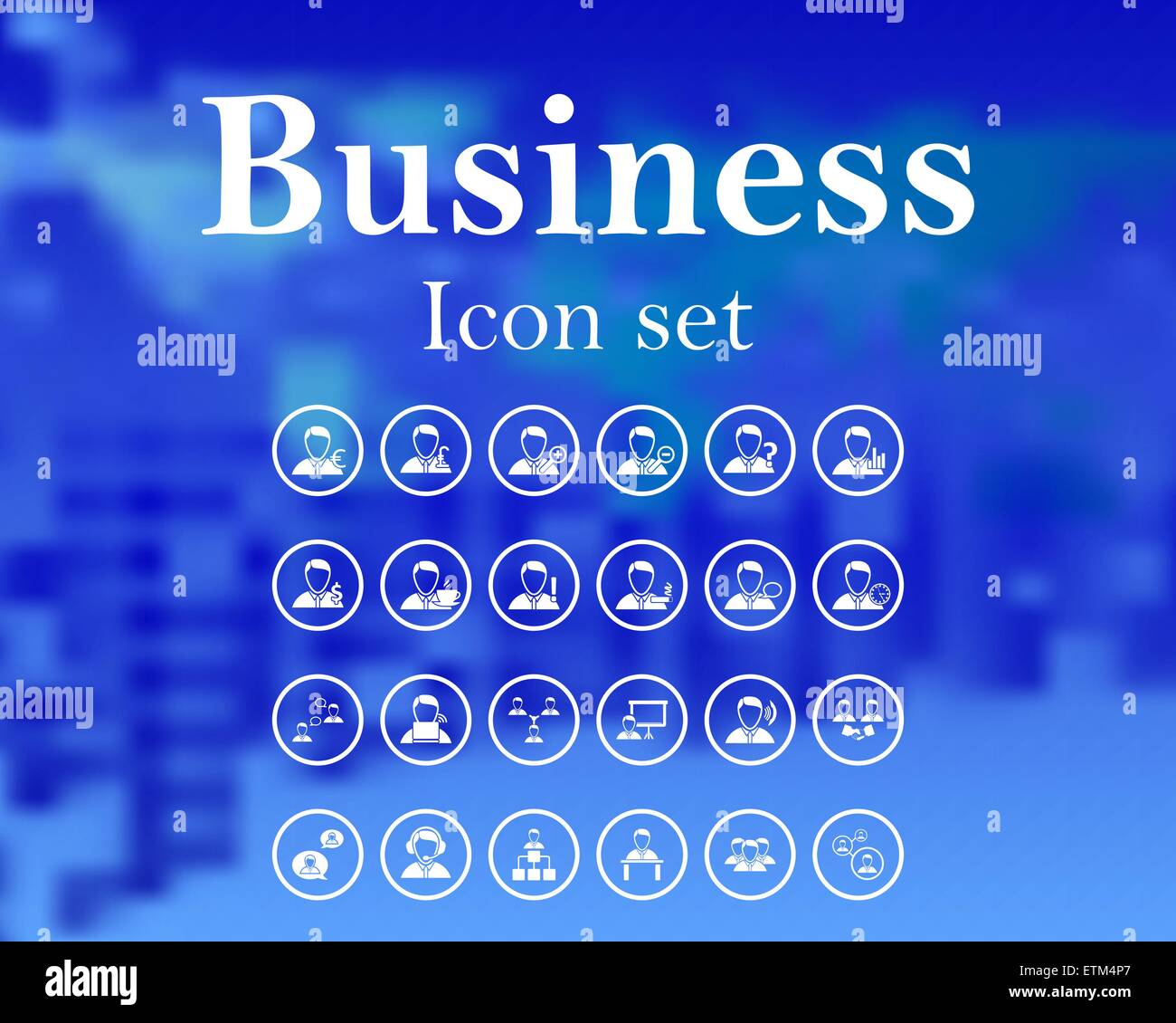 Set of business icon. EPS 10 vector illustration with mesh and without ...