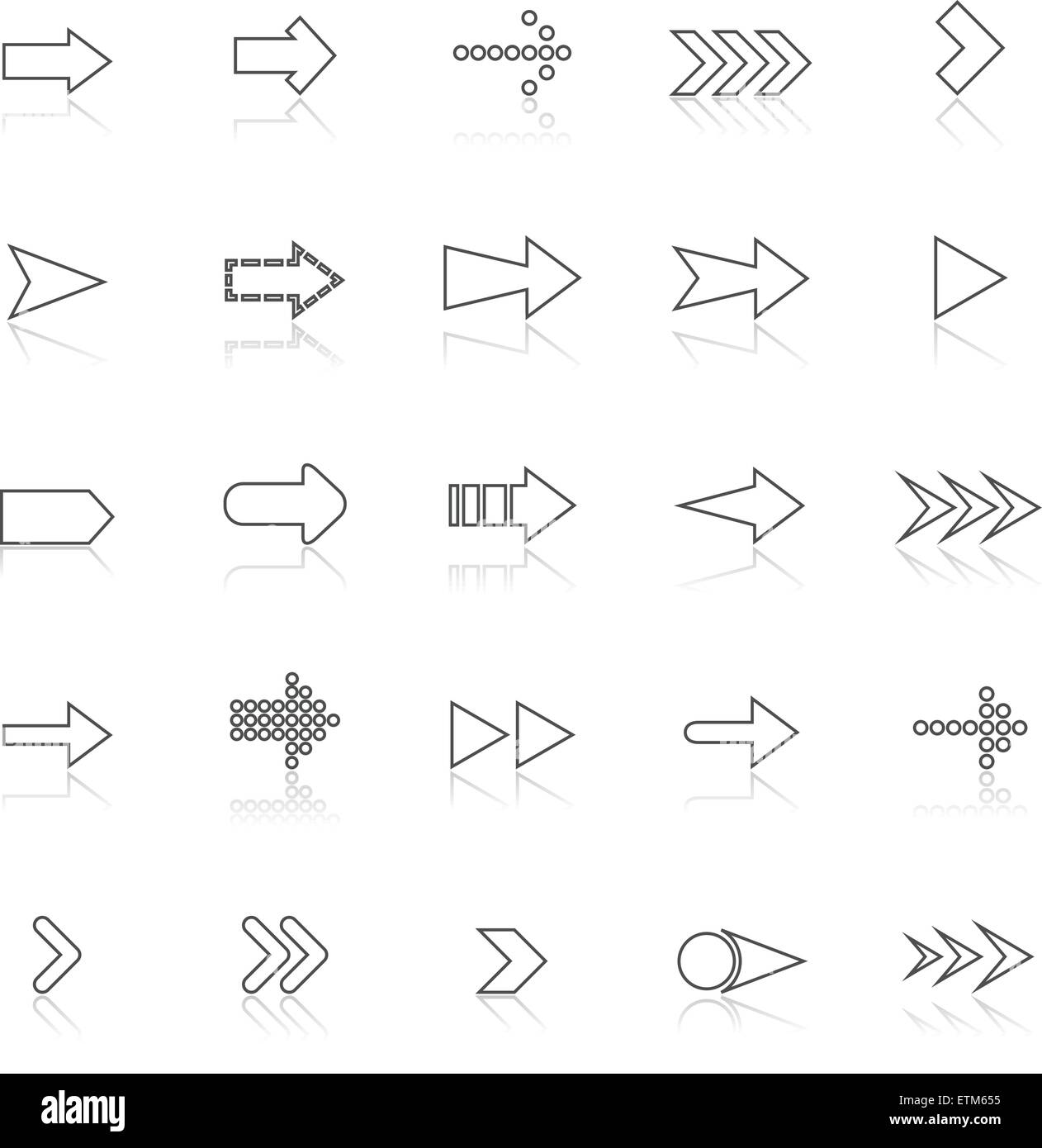 White arrowheads Black and White Stock Photos & Images - Alamy