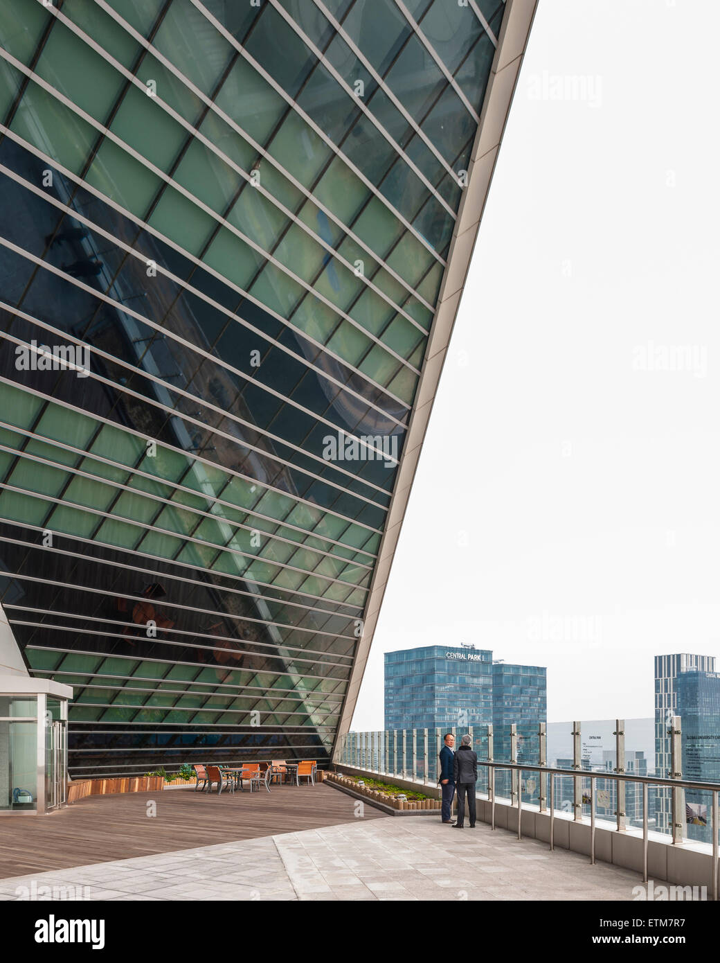 Roof garden and observation deck. G-Tower in Incheon, Incheon, Korea ...