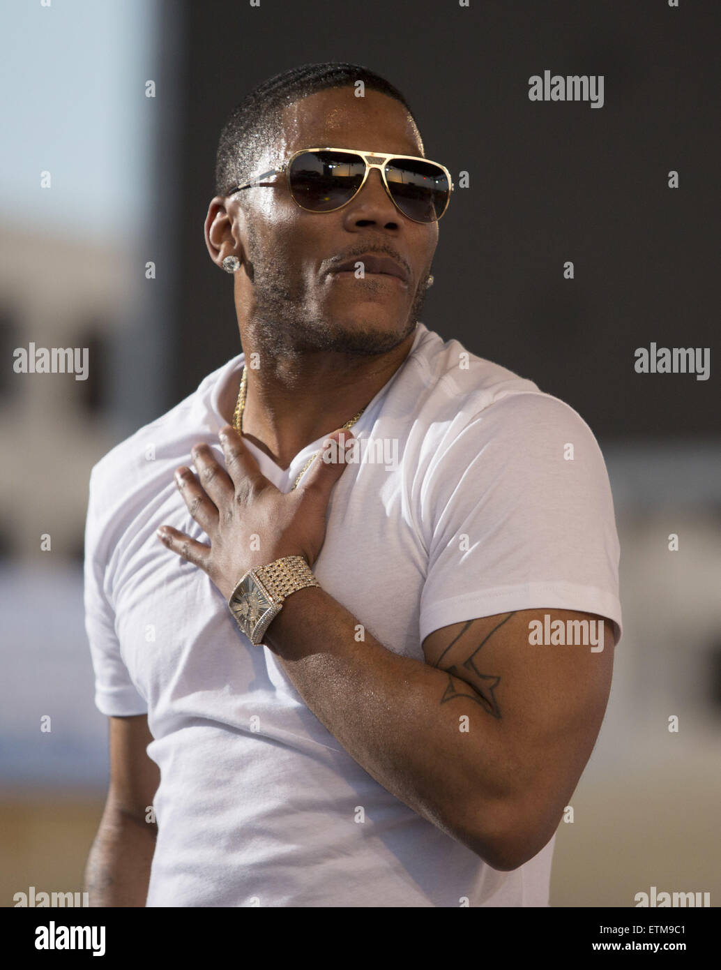 Nelly performs live in concert at the Martyr Franso Hariri Stadium. The ...