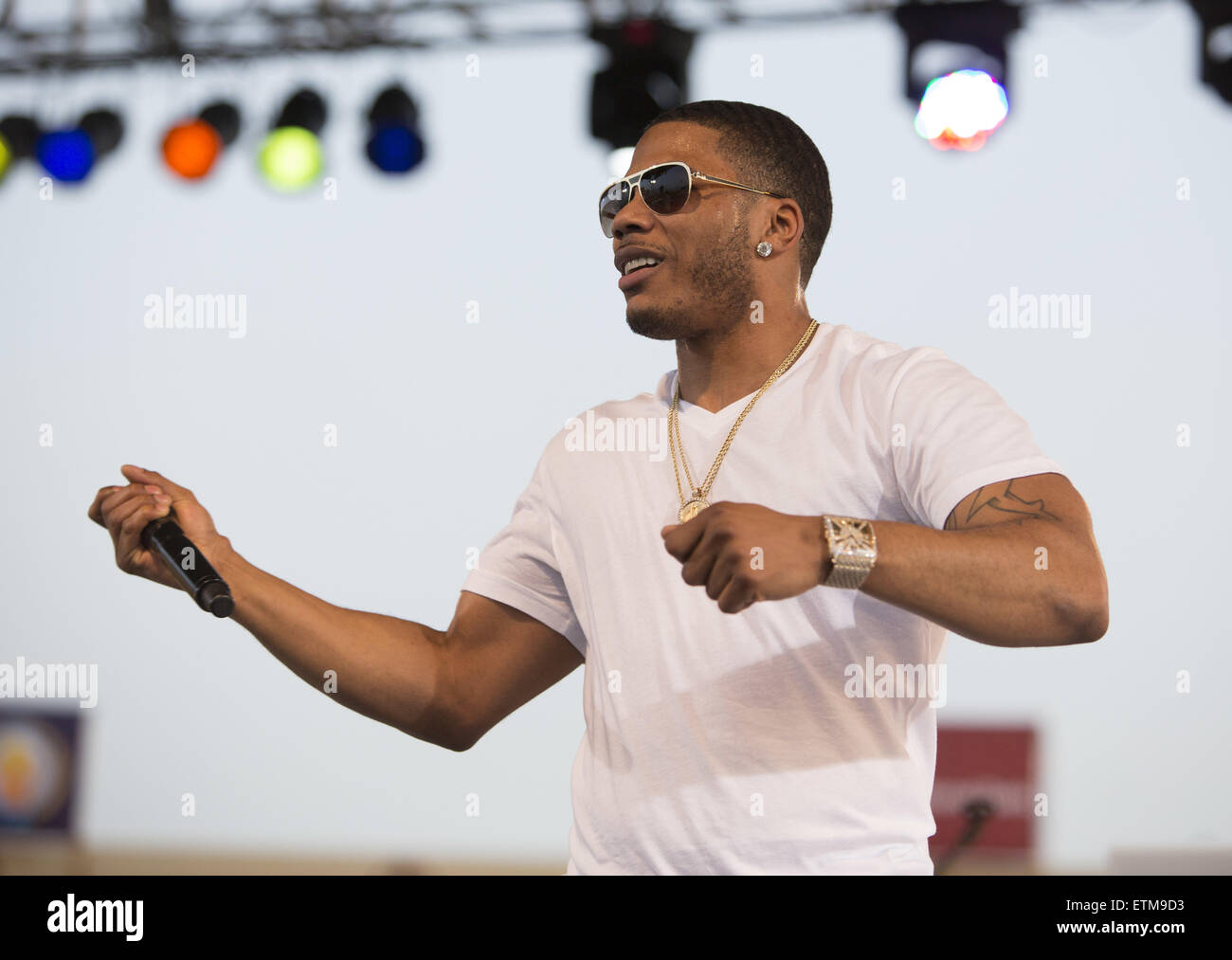 Nelly performs live in concert at the Martyr Franso Hariri Stadium. The ...
