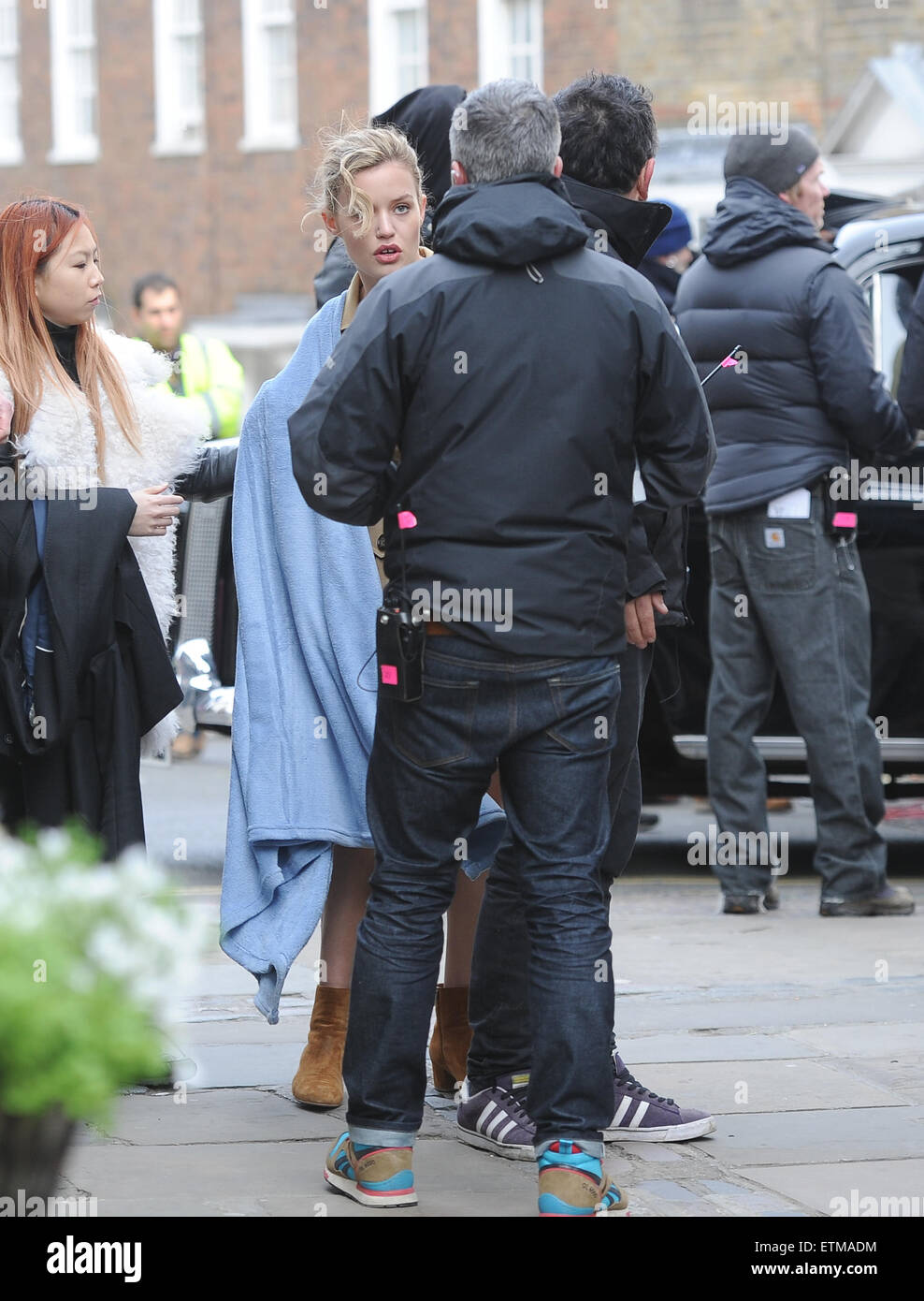Georgia May Jagger shooting a commercial for Rimmel on location in ...