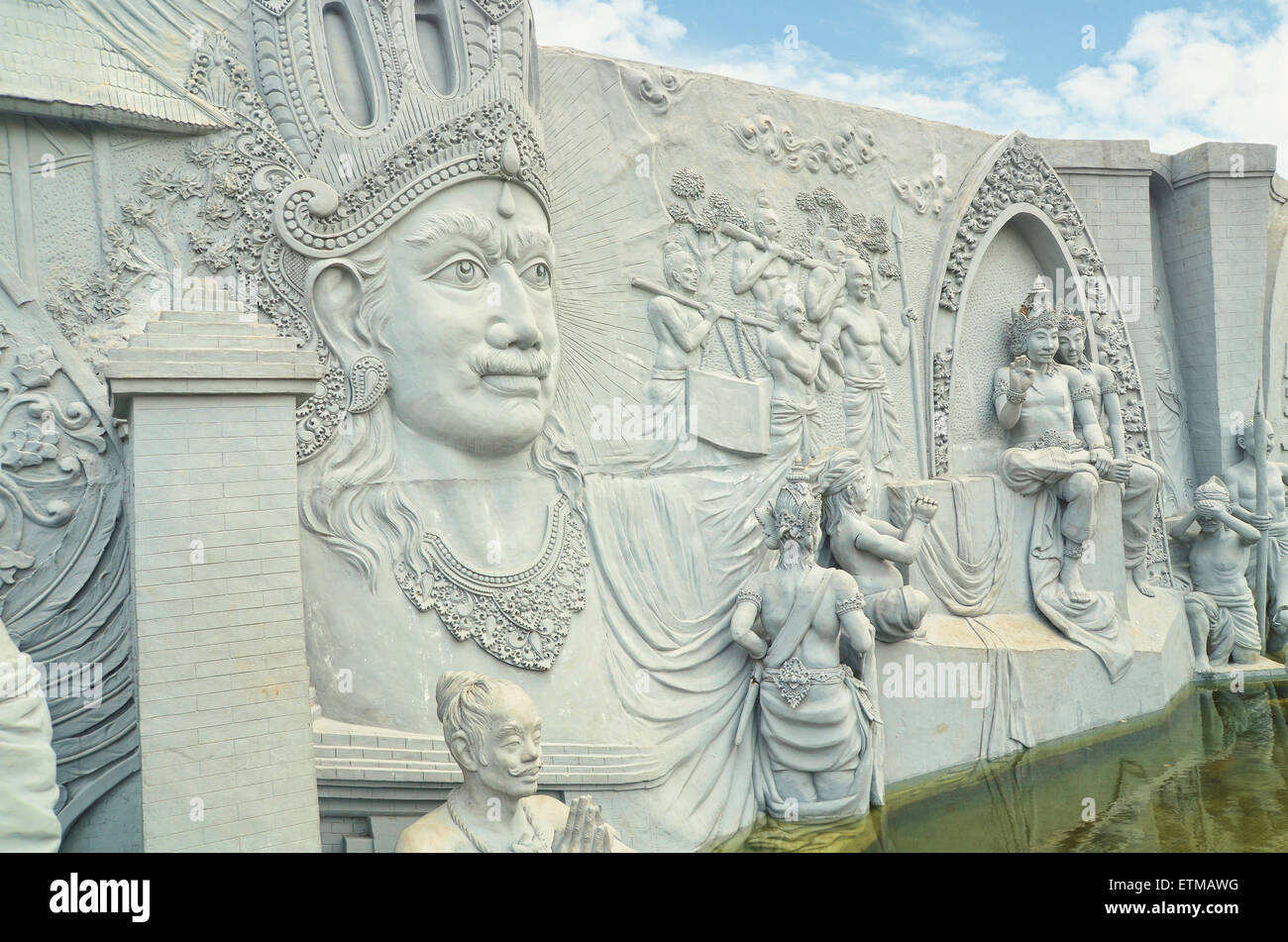Mural about histories of Indonesia's kingdom Stock Photo - Alamy