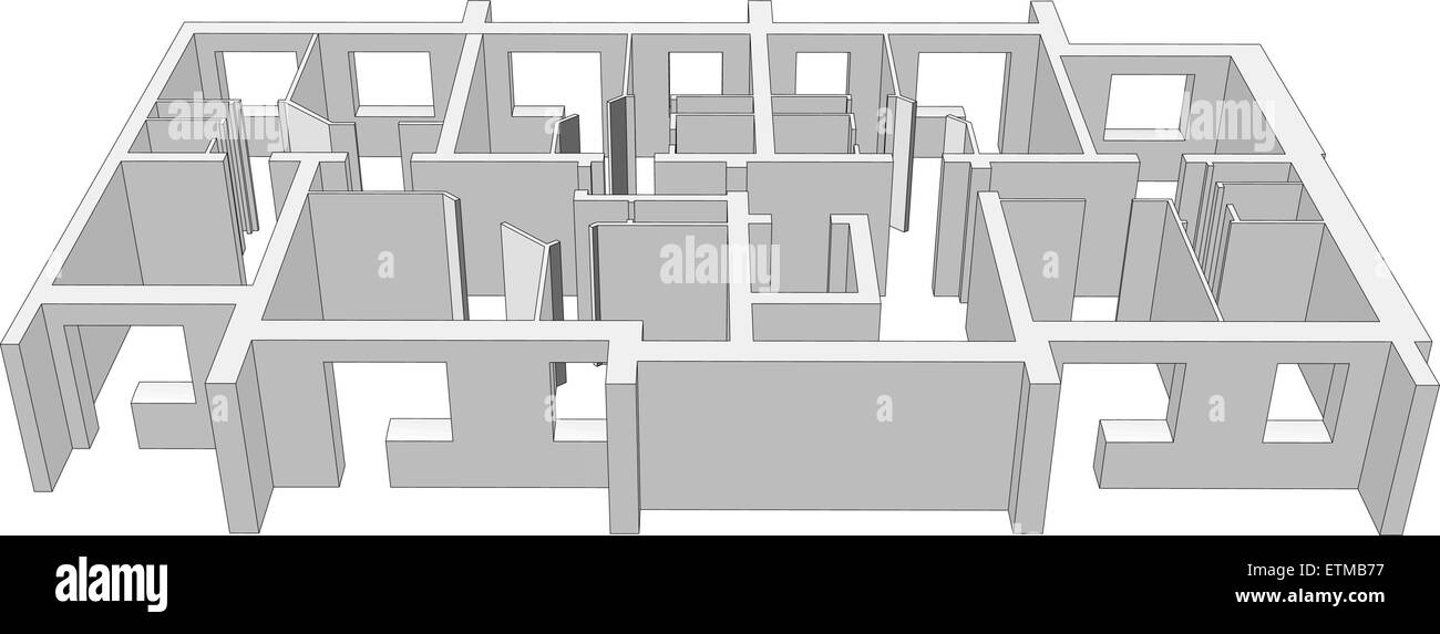Building plan. Vector Stock Vector Image & Art - Alamy