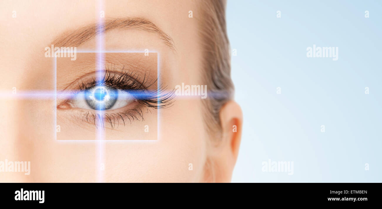 Person eye scanning biometric hi-res stock photography and images - Alamy