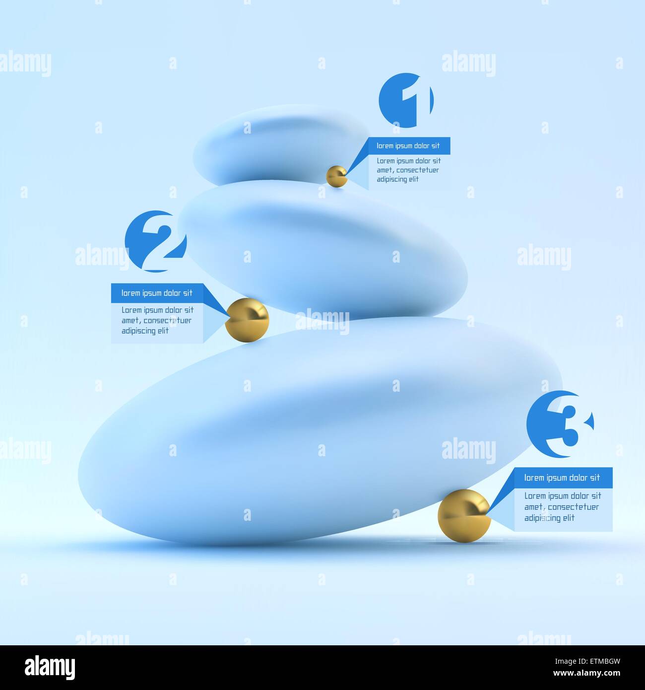 3d concept illustration. Usable for different business design Stock ...