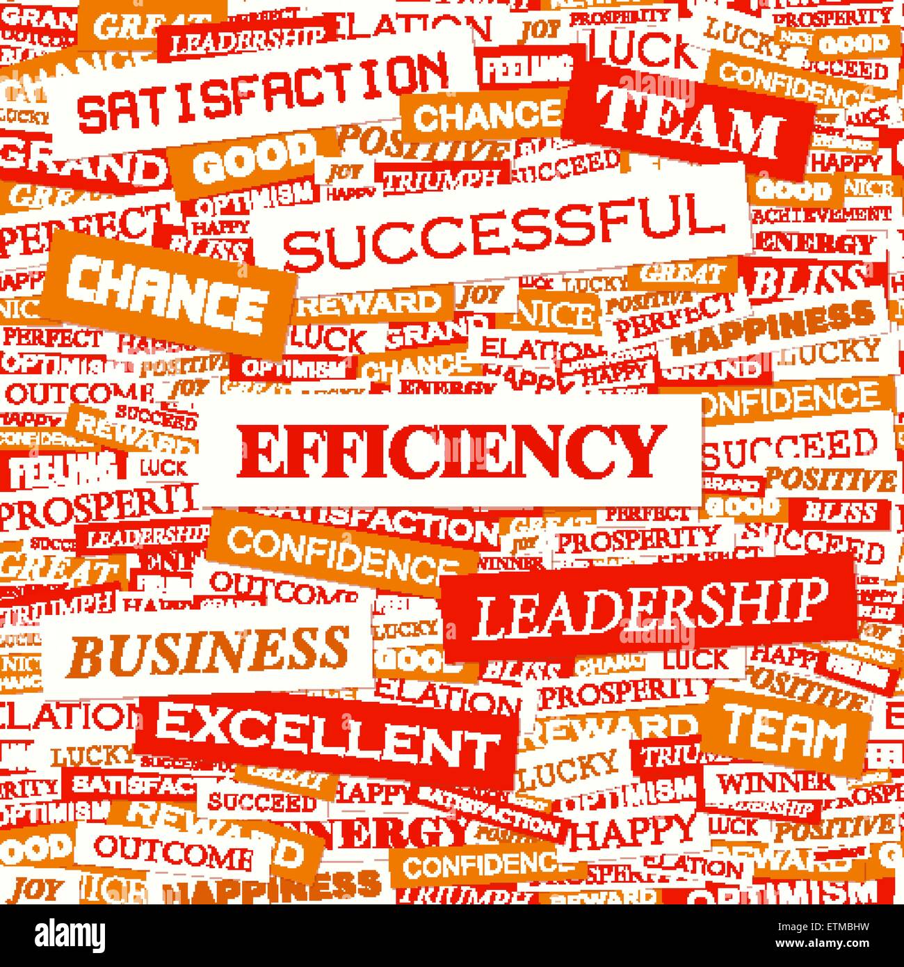 EFFICIENCY. Concept illustration. Graphic tag collection. Wordcloud ...