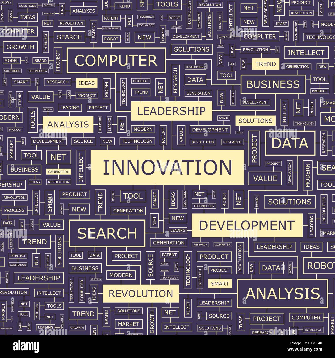 INNOVATION. Word cloud illustration. Tag cloud concept collage Stock ...