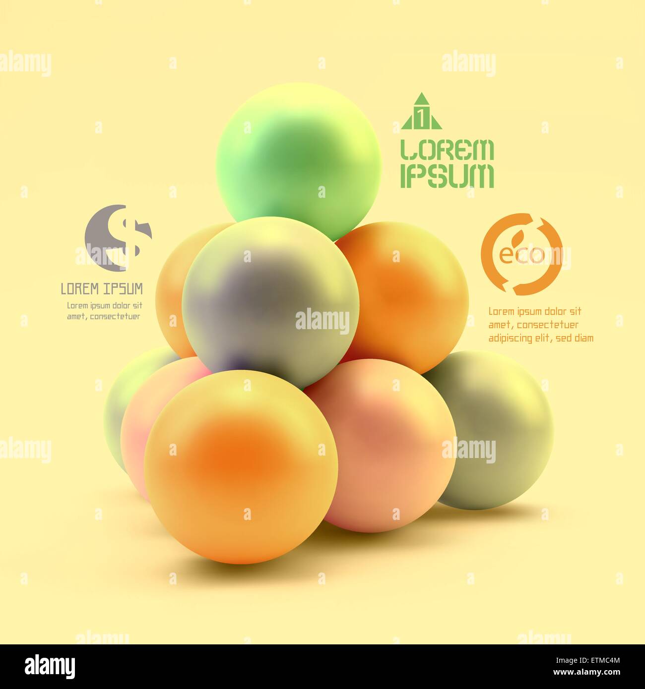 3d concept illustration. Usable for different business design Stock ...