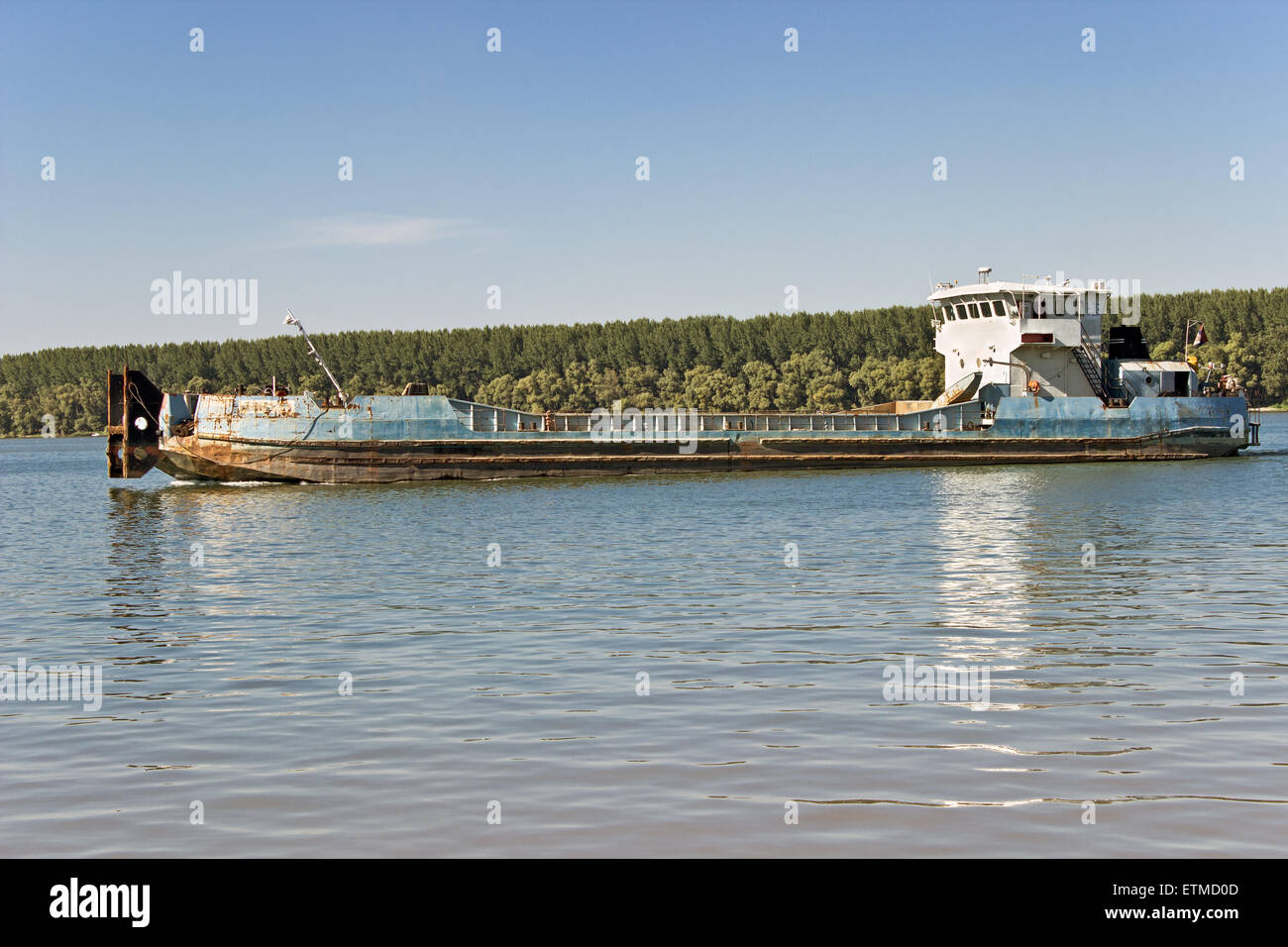 Blue canal barge hi-res stock photography and images - Alamy