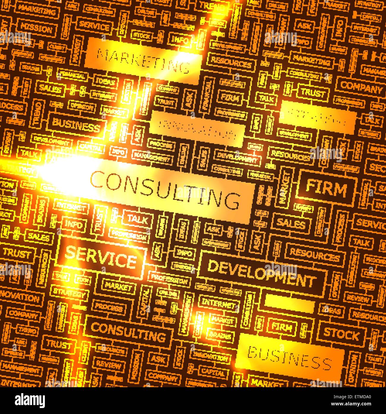 Consulting word cloud illustration tag hi-res stock photography and ...