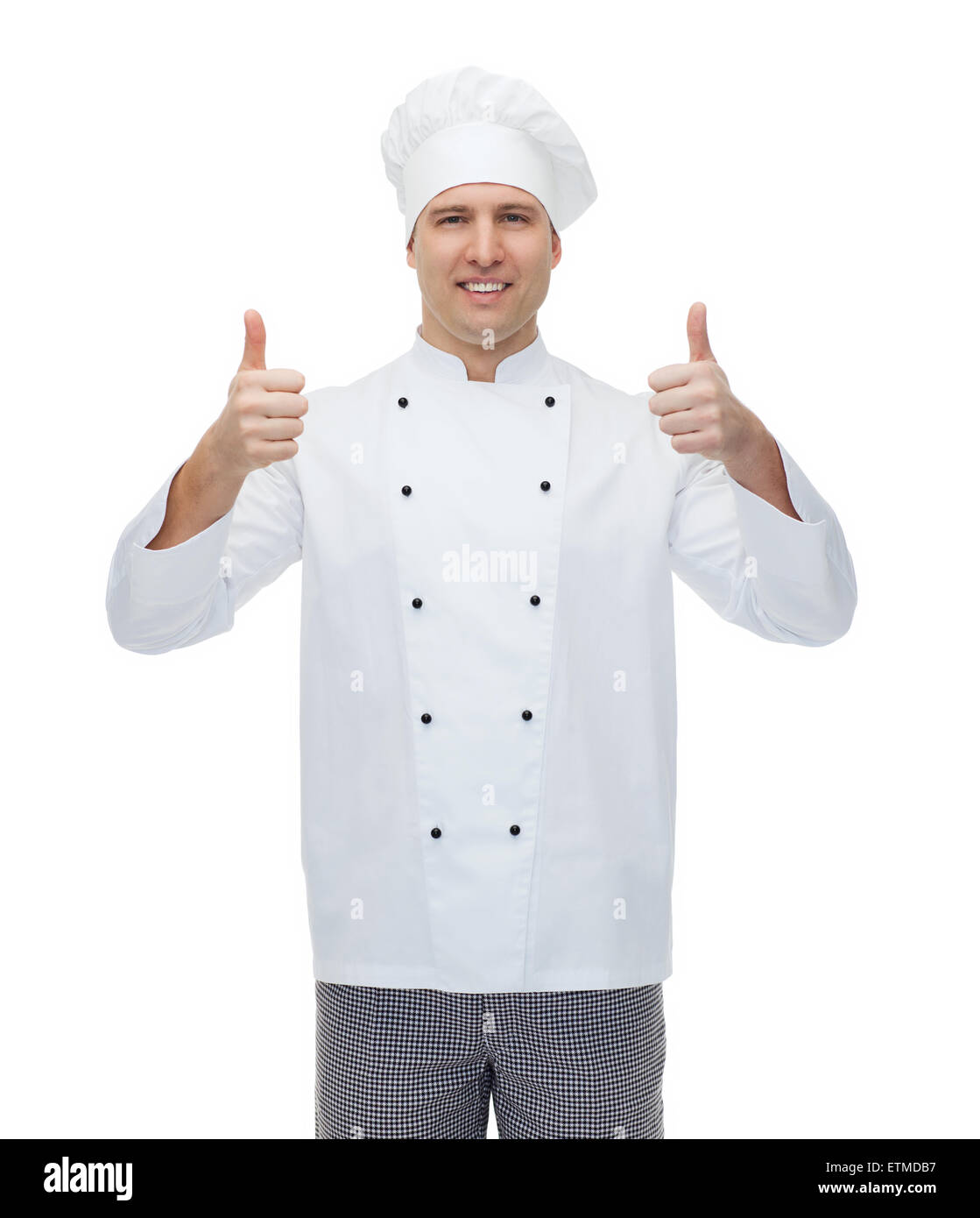 happy male chef cook showing thumbs up Stock Photo - Alamy