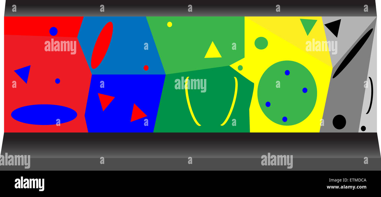 Artificial rock for competition climbing a boulder. Vector graphic ...