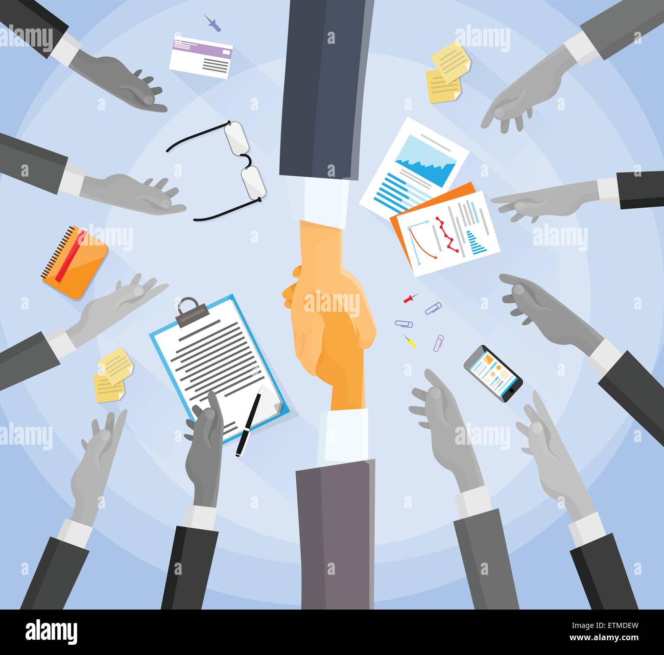 Handshake Concept Choose Partners Business People Group Hands Stock ...