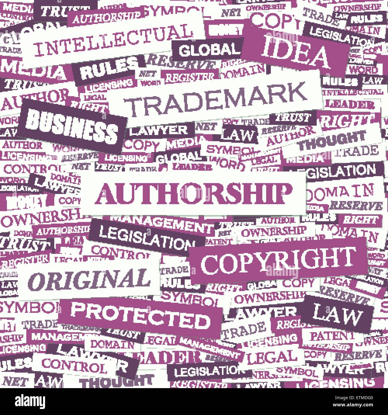 Authorship Word Cloud Concept Illustration Wordcloud Collage Stock