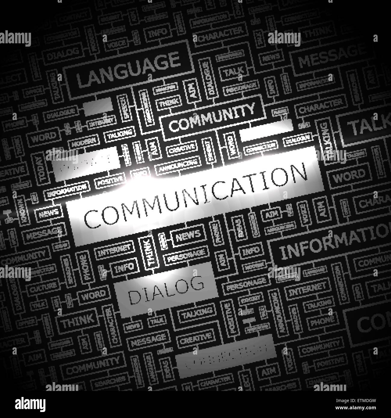 COMMUNICATION. Word cloud illustration. Tag cloud concept collage ...