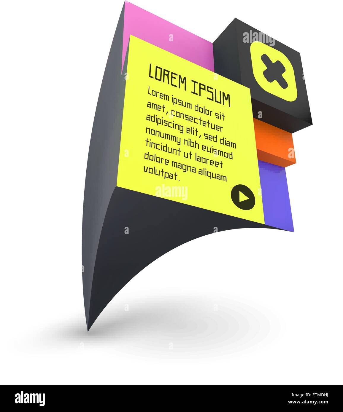 3d concept illustration. Usable for different business design Stock ...