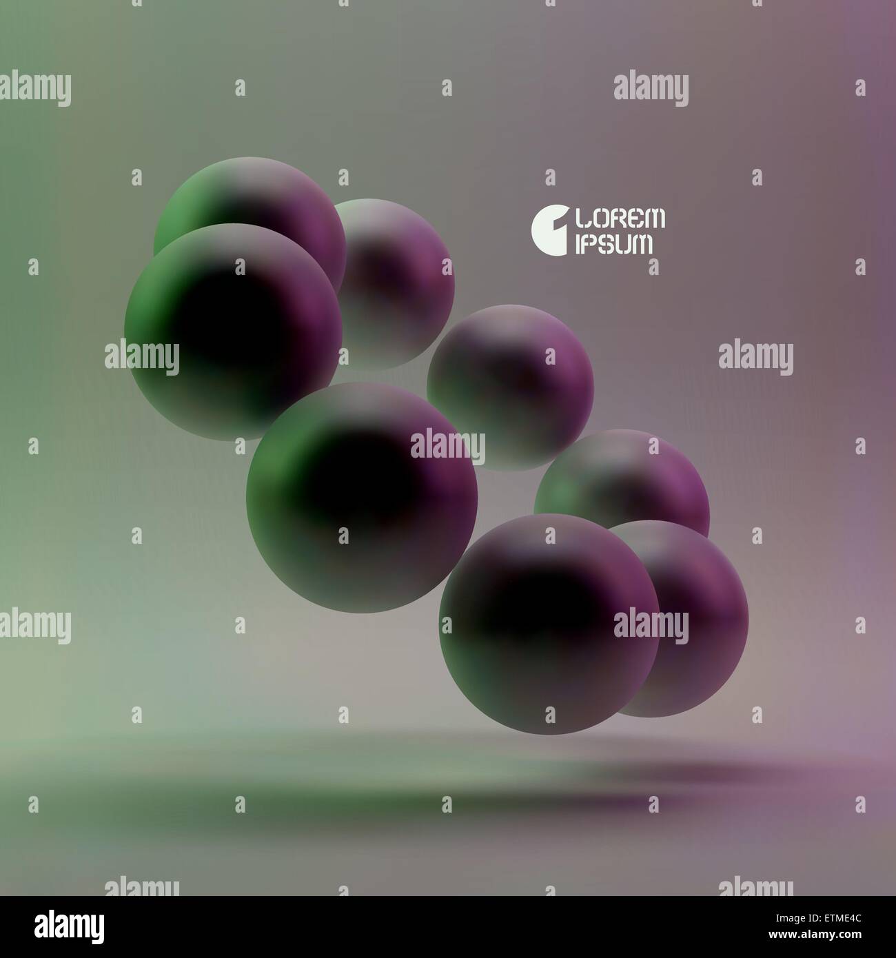 Vector spheres background. 3D vector illustration Stock Vector Image ...