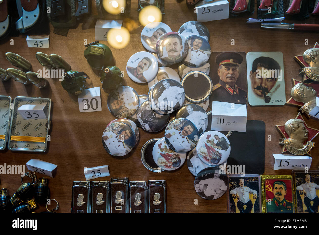 Souvenir shop in Joseph Stalin Museum in Gori town, Georgia Stock Photo ...