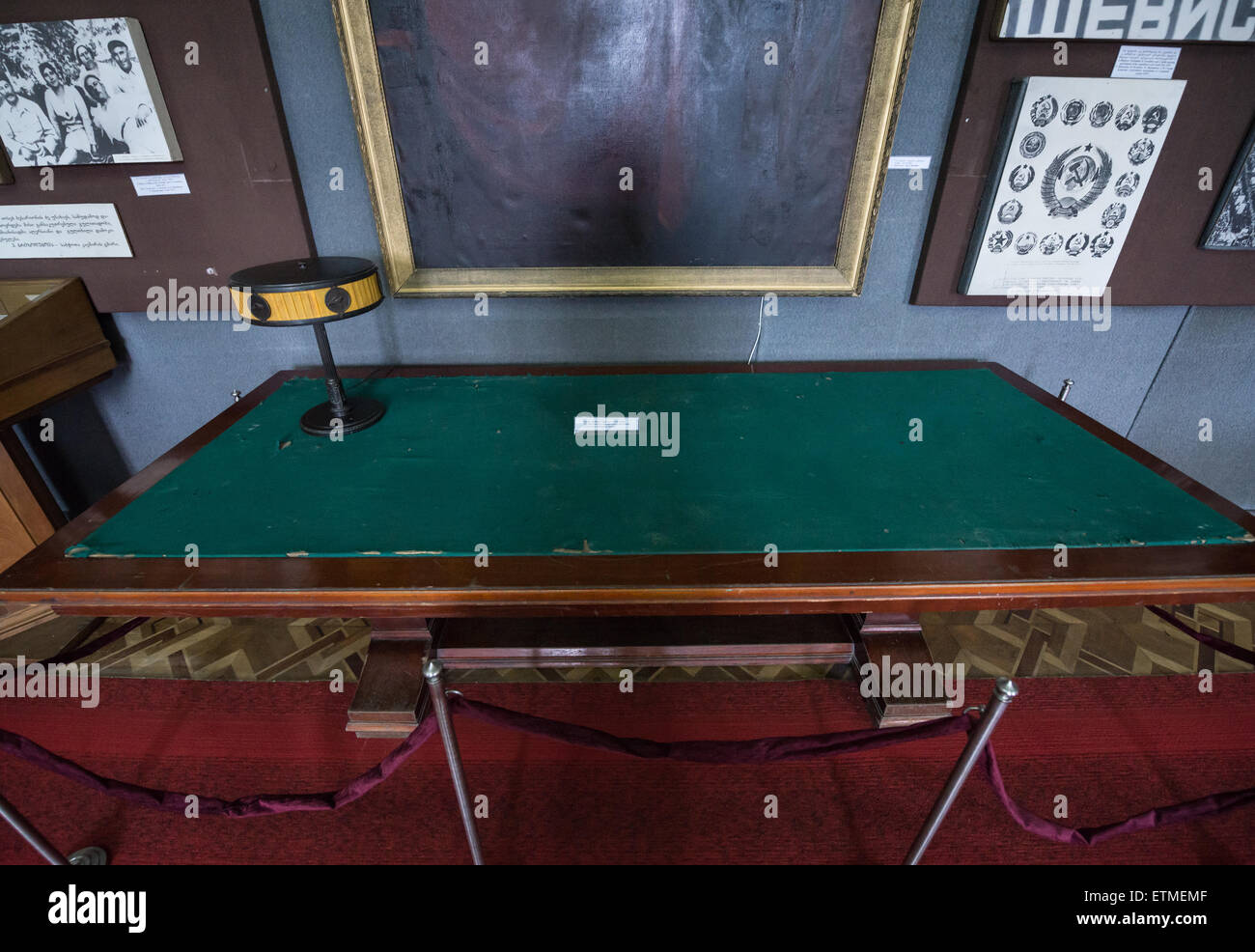 Table from conference room in Kremlin at Joseph Stalin Museum in Gori ...