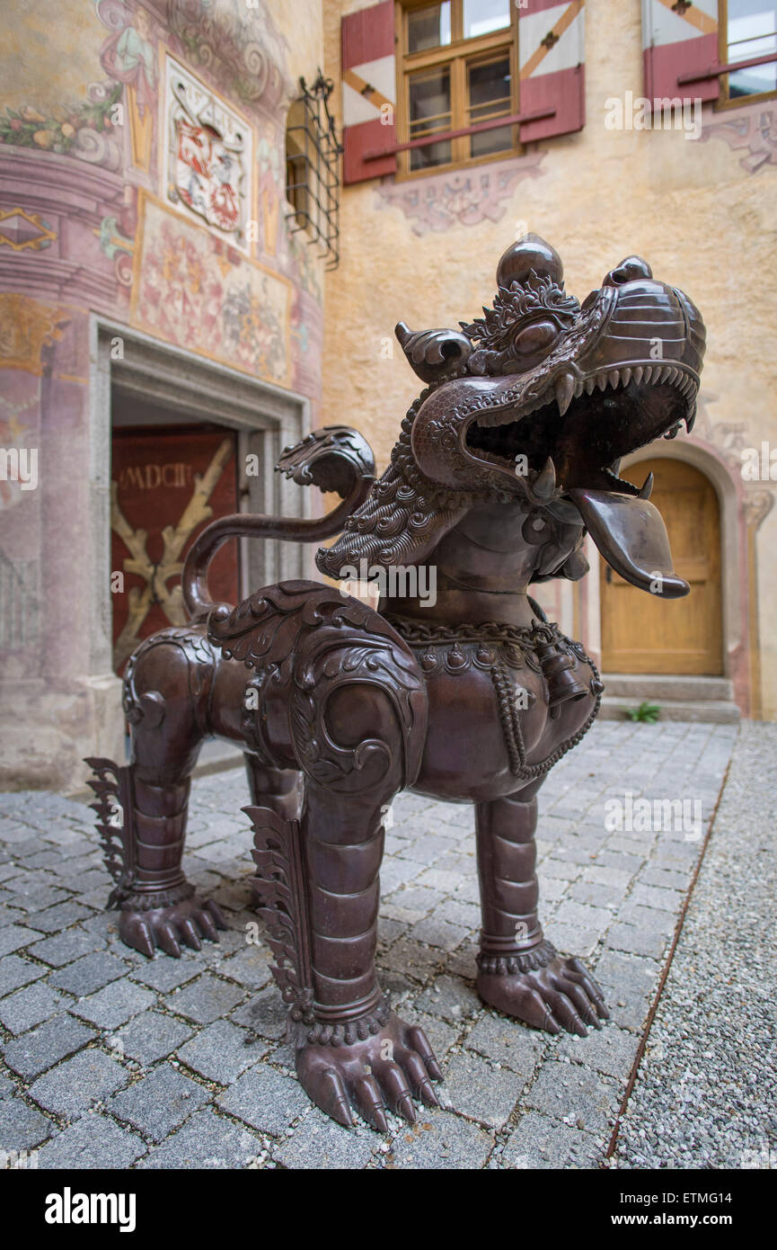 Mythical creature, inner courtyard, Messner Mountain Museum, MMM Ripa ...
