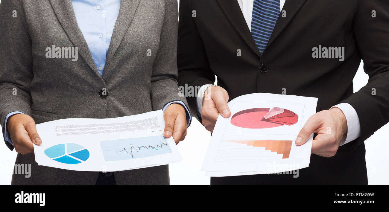 businesspeople with graphs and charts Stock Photo - Alamy