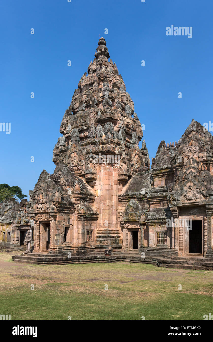 Prang and Mandapa, south-east side of Prasat Phanom Rung, Khmer temple ...