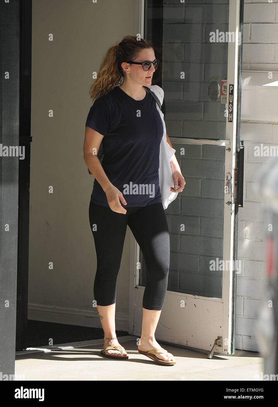 Drew Barrymore leaves a gym after a workout Featuring: Drew Barrymore ...