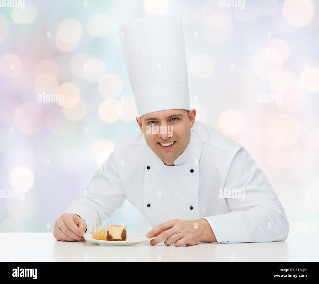 Cooking man dessert hi-res stock photography and images - Alamy