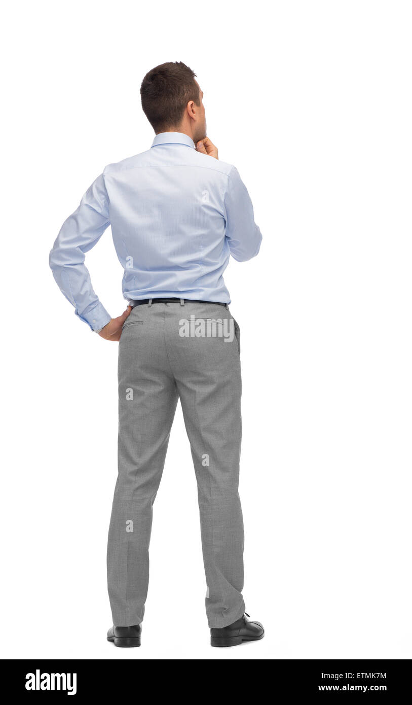 businessman thinking from back Stock Photo - Alamy