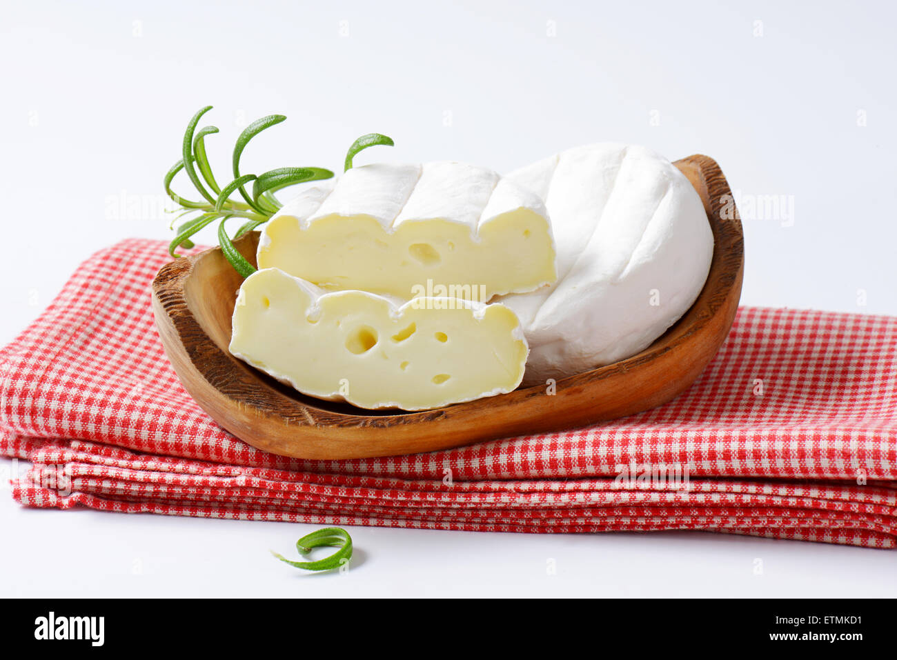 soft creamy cheese with white rind Stock Photo - Alamy