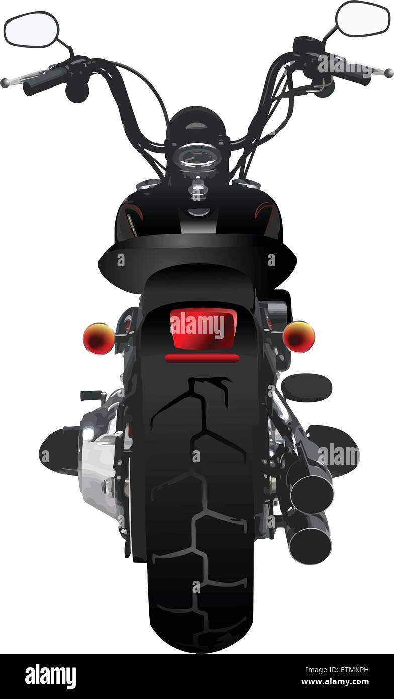Scooter rear view Stock Vector Images - Alamy