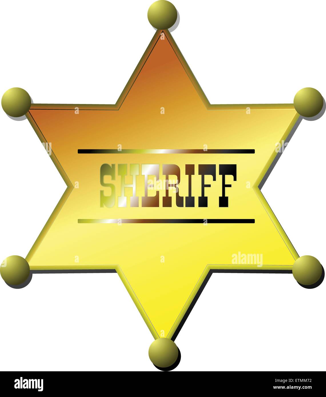 Sheriff badge. Vector illustration Stock Vector Image & Art - Alamy