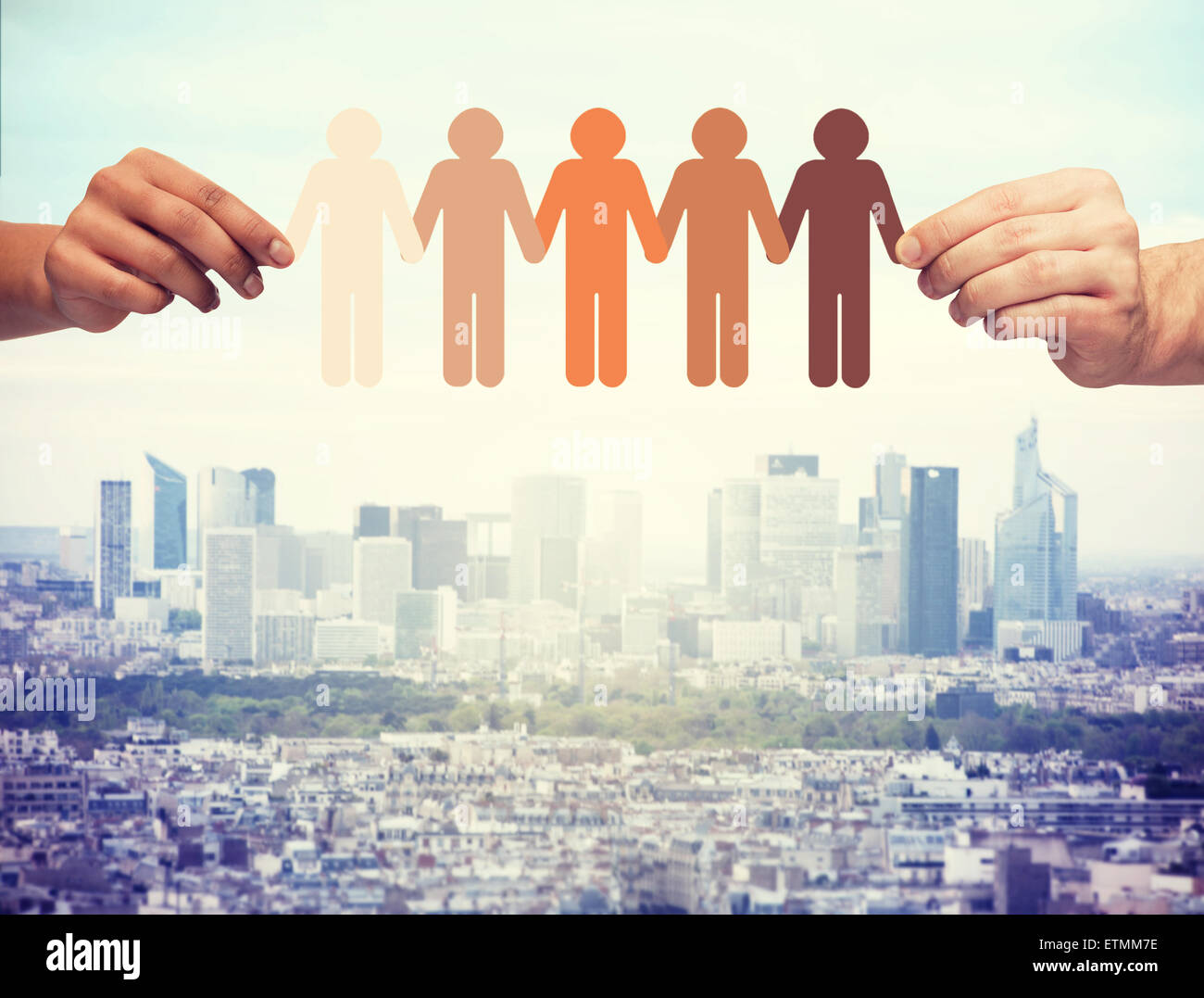 Chain holding hands hi-res stock photography and images - Alamy