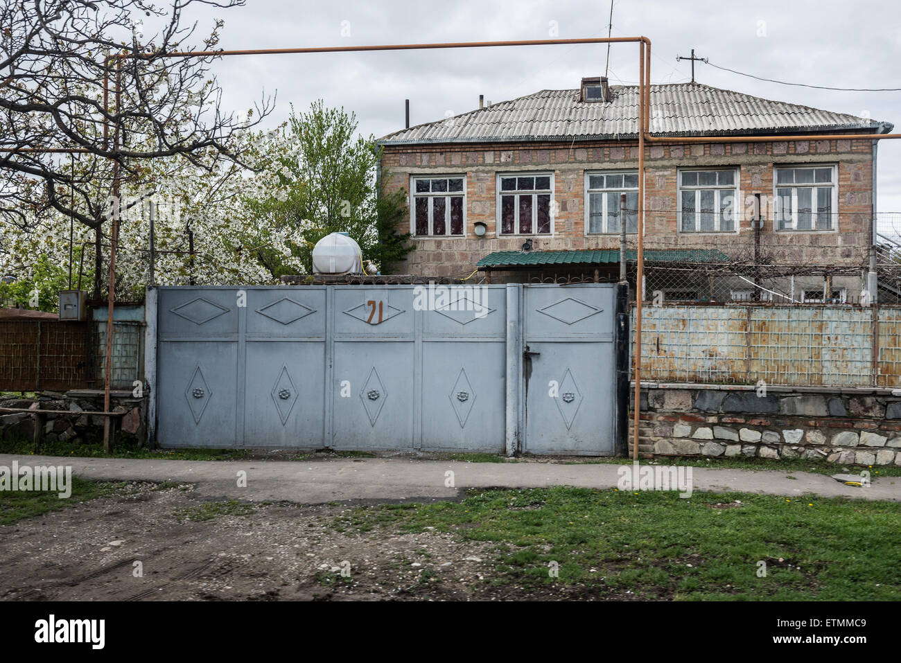 House on Georgian countryside Stock Photo - Alamy
