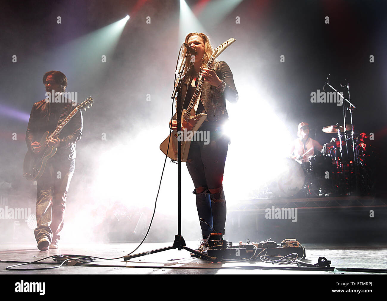 Halestorm perform live at Manchester's O2 Apollo Featuring: Lzzy Hale ...