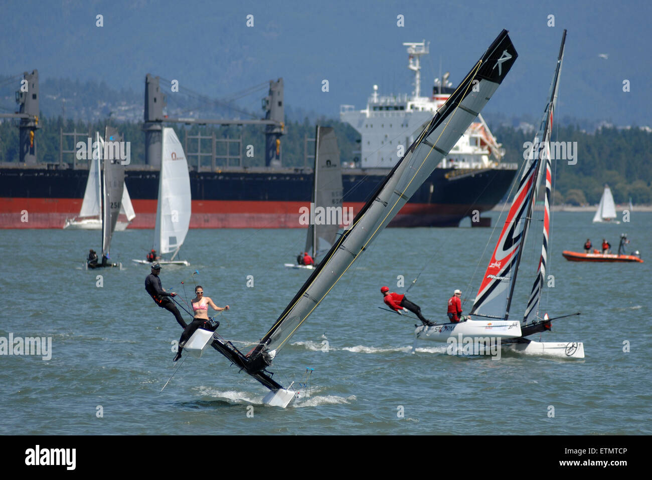 Vancouver, Canada. 14th June, 2015. Sailors compete in the 2015 Red ...