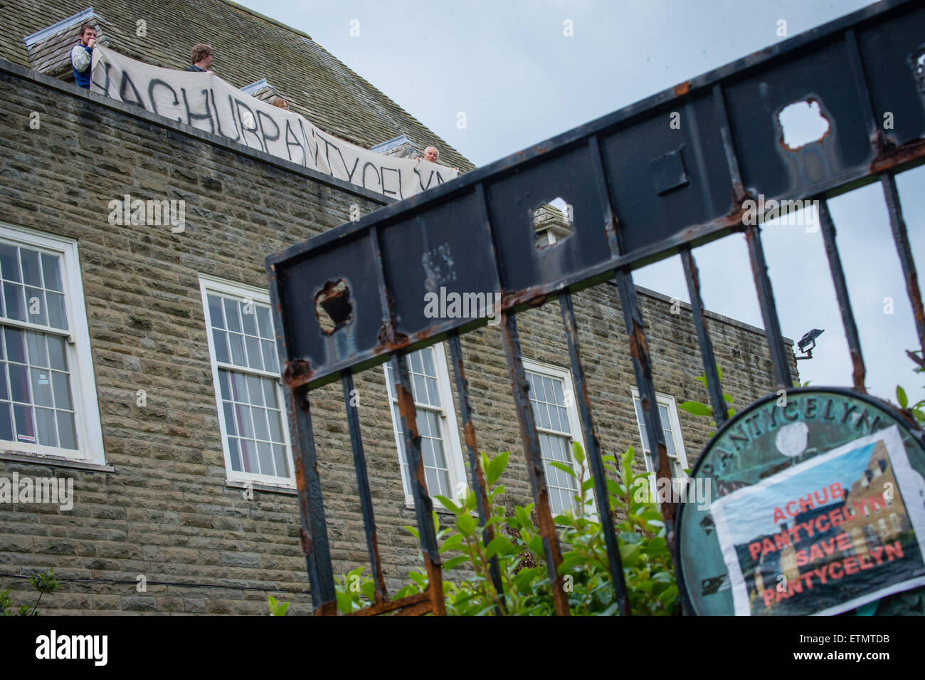 Aberystwyth, Wales, UK. 15th June, 2015. Members of the campaign group ...