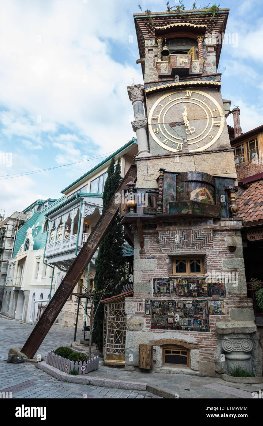Famous landmark - Rezo Gabriadze Marionette Theater clock tower, Oldest ...