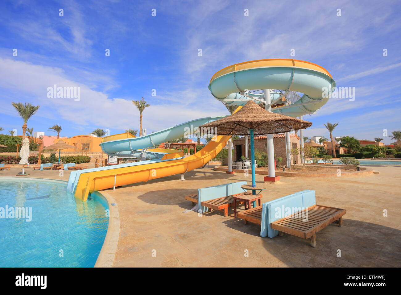Aqua park slides hi-res stock photography and images - Alamy
