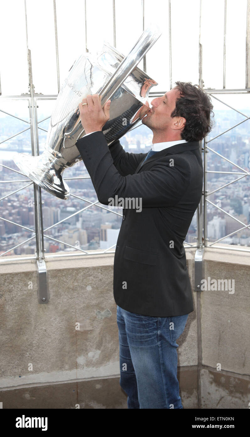 UEFA Champions League trophy on top of the Empire State Building ...