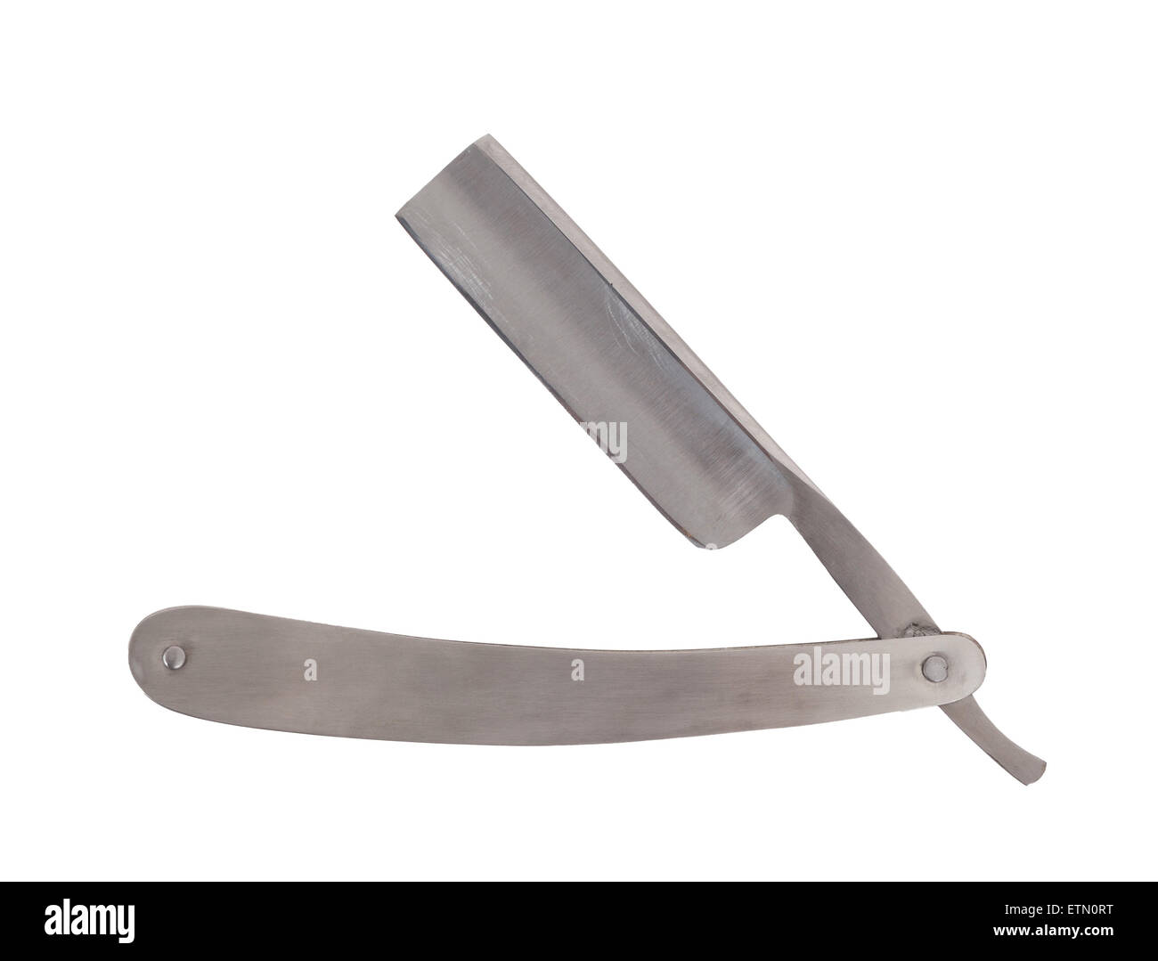 Used classic straight razor, old style - isolated on white Stock Photo ...