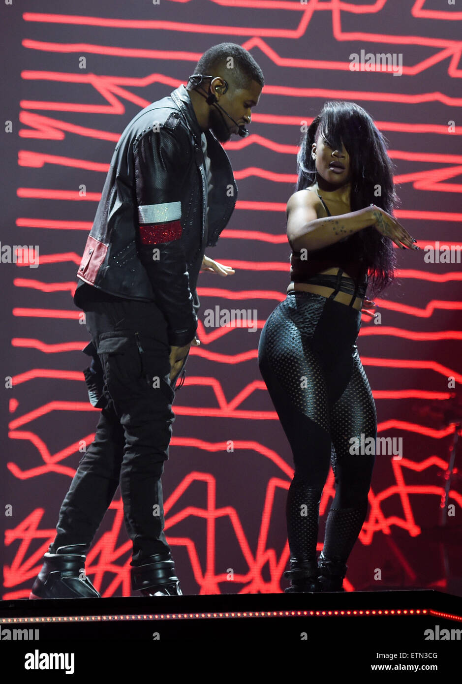 Usher performing live in concert as he opens his UK tour in Nottingham ...