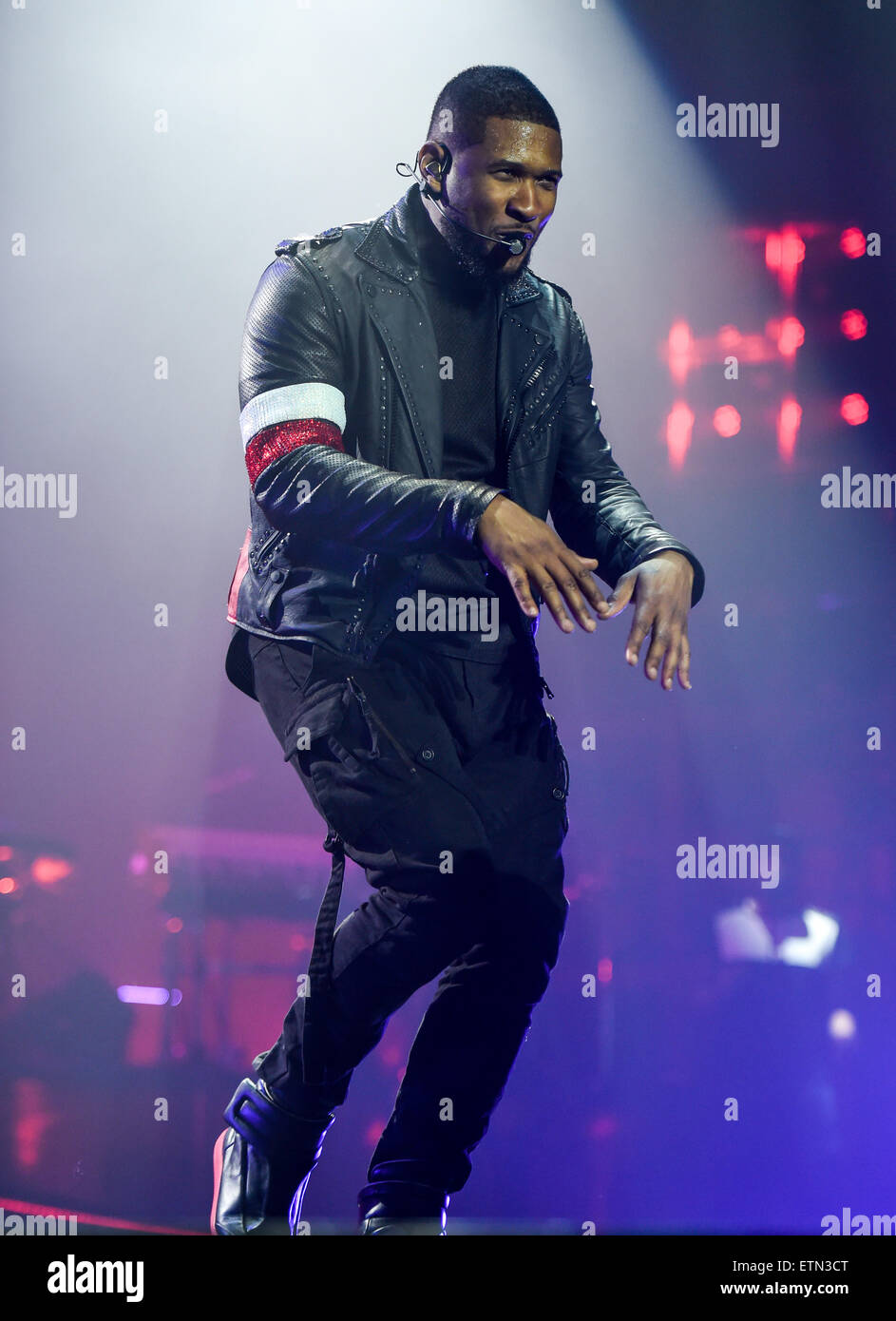 Usher performing live in concert as he opens his UK tour in Nottingham ...