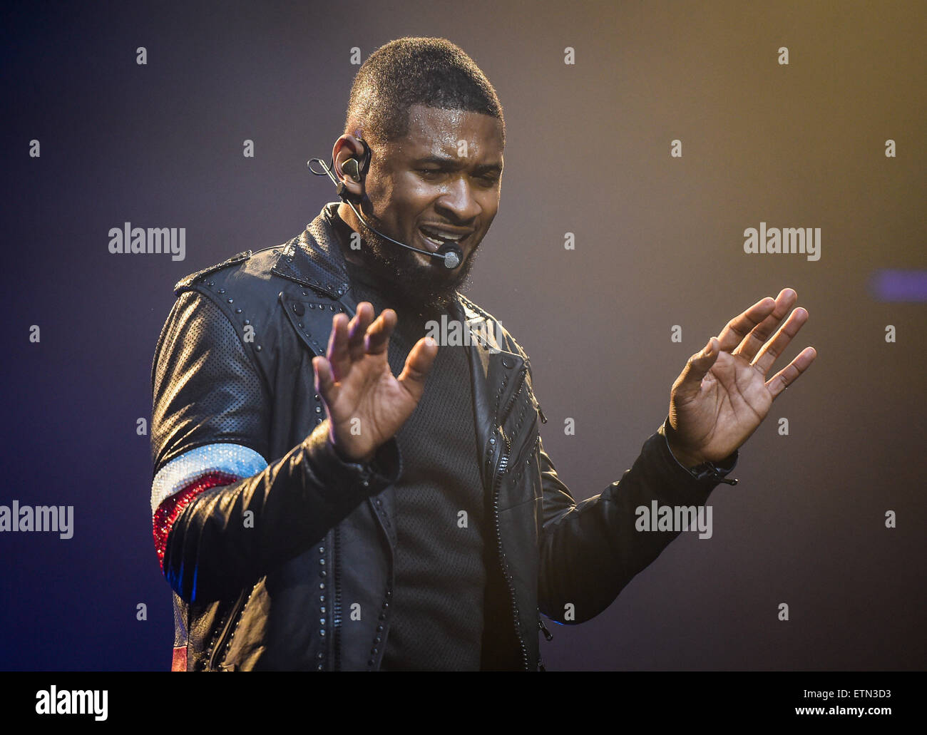 Usher performing live in concert as he opens his UK tour in Nottingham ...