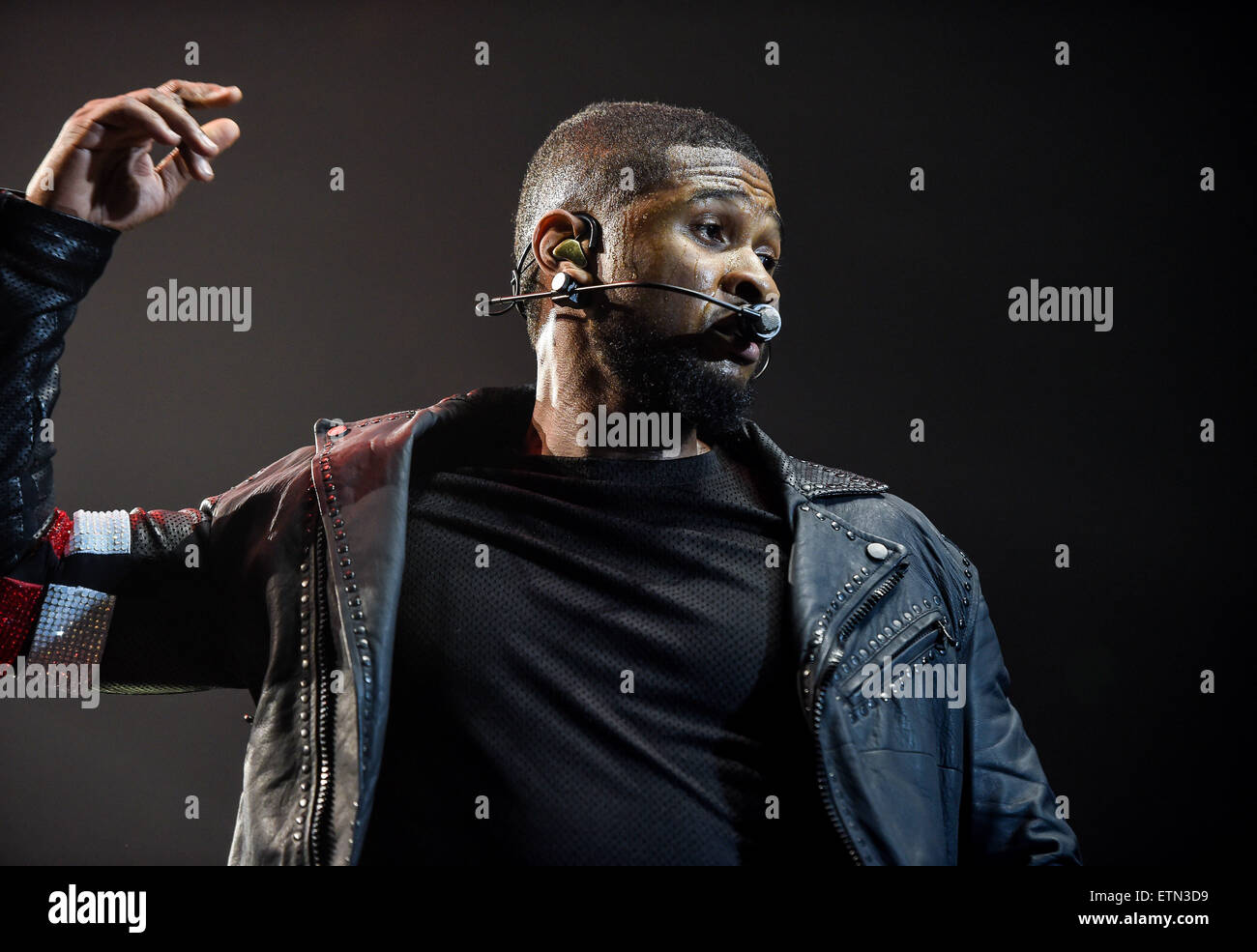 Usher performing live in concert as he opens his UK tour in Nottingham ...