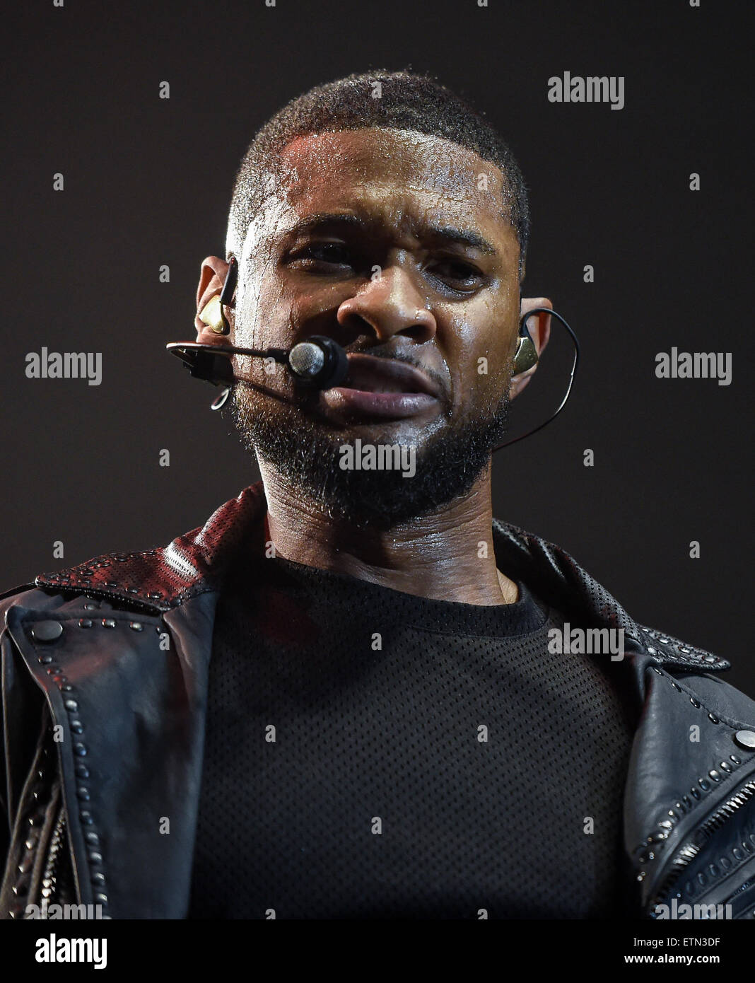 Usher performing live in concert as he opens his UK tour in Nottingham ...
