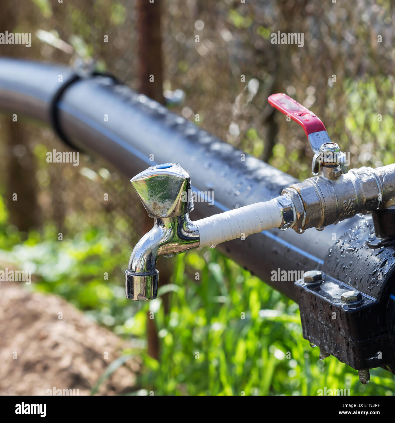 Old garden tap leaking hi-res stock photography and images - Alamy
