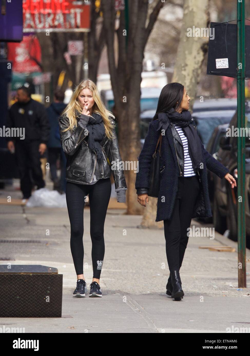 Model Elsa Hosk out and about in New York City Featuring: Elsa Hosk ...